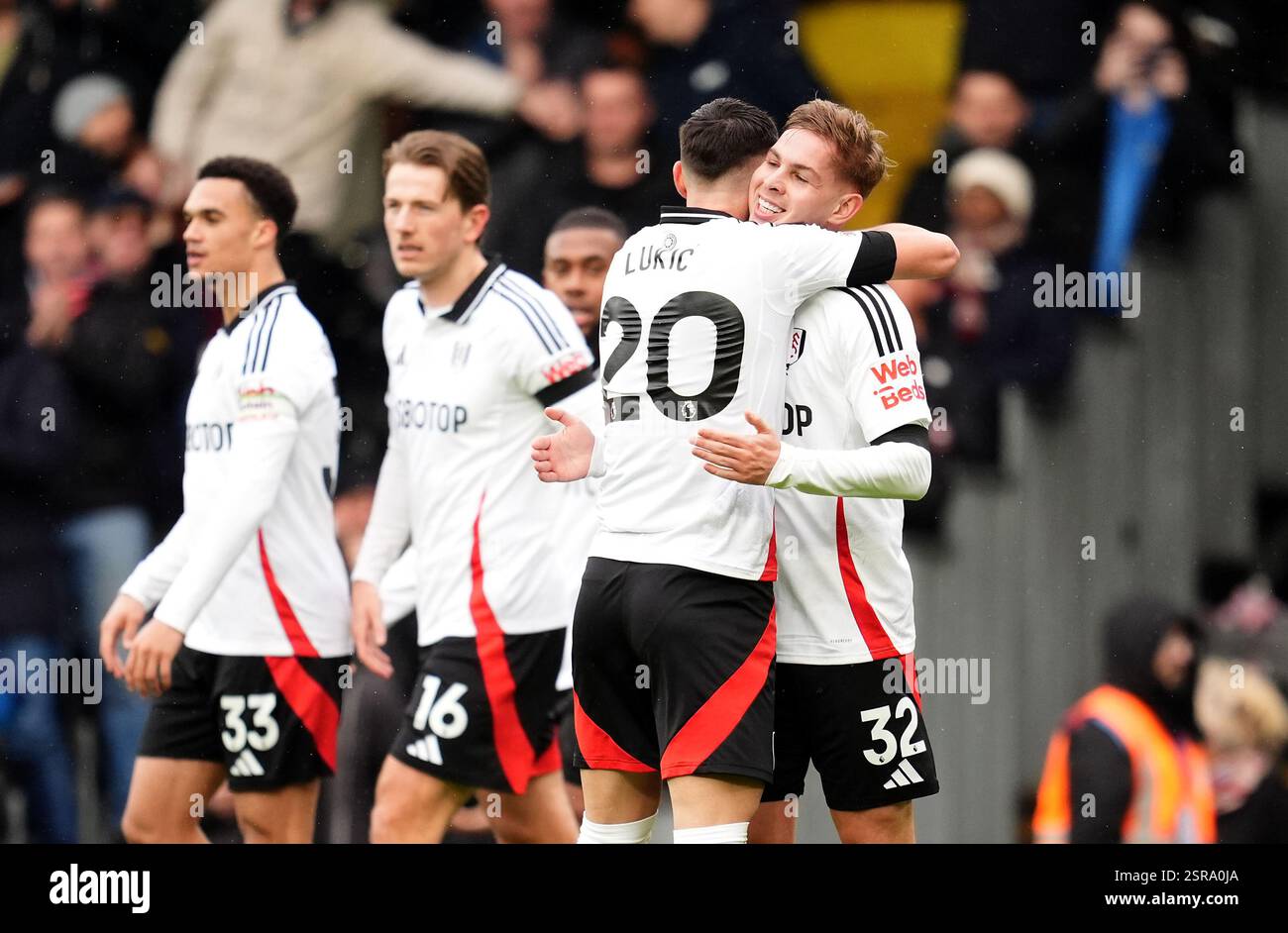 Fulham's Emile Smith Rowe celebrates scoring their side's first goal of ...