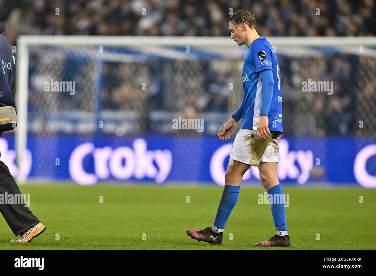 Genk, Belgium. 05th Feb, 2025. Matte Smets (6) of Genk looking dejected ...