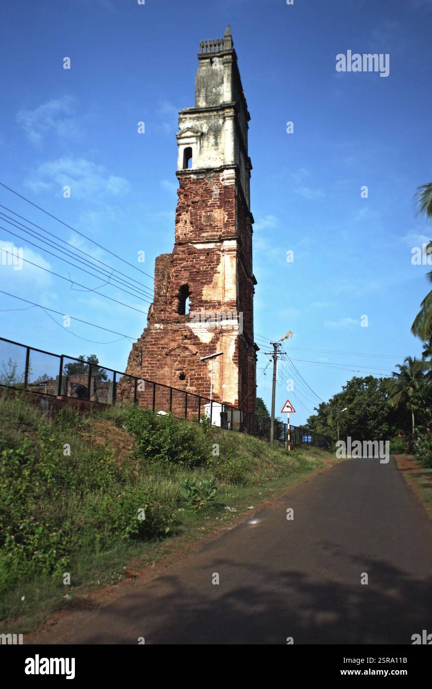 Tower of church saint Augustine, Old goa, Velha goa, India 4-May-2008 ...