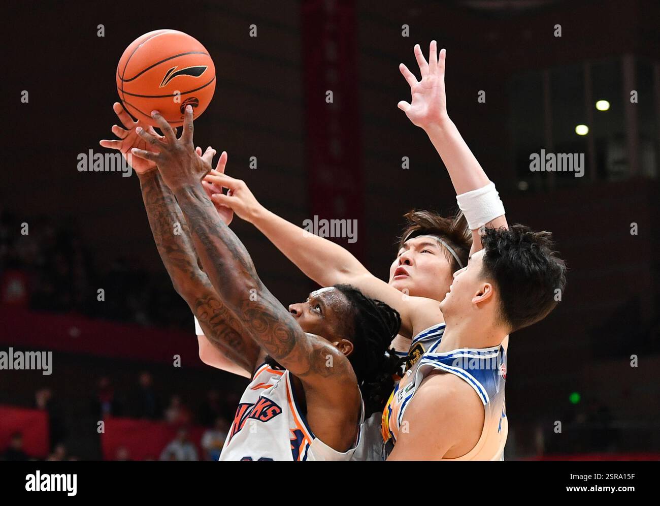 Xi'an, China's Shaanxi Province. 15th Feb, 2025. Eric Bledsoe (L) of ...