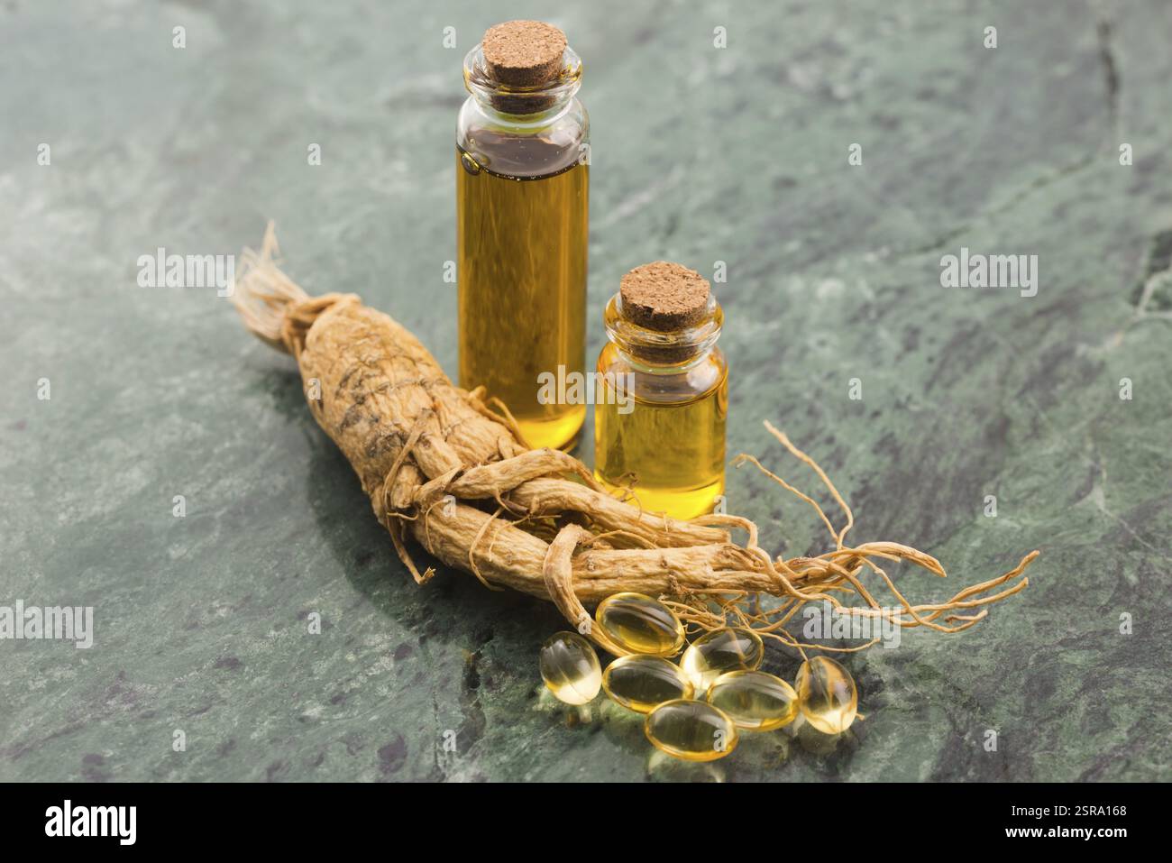 Extract of ginseng root Stock Photo - Alamy