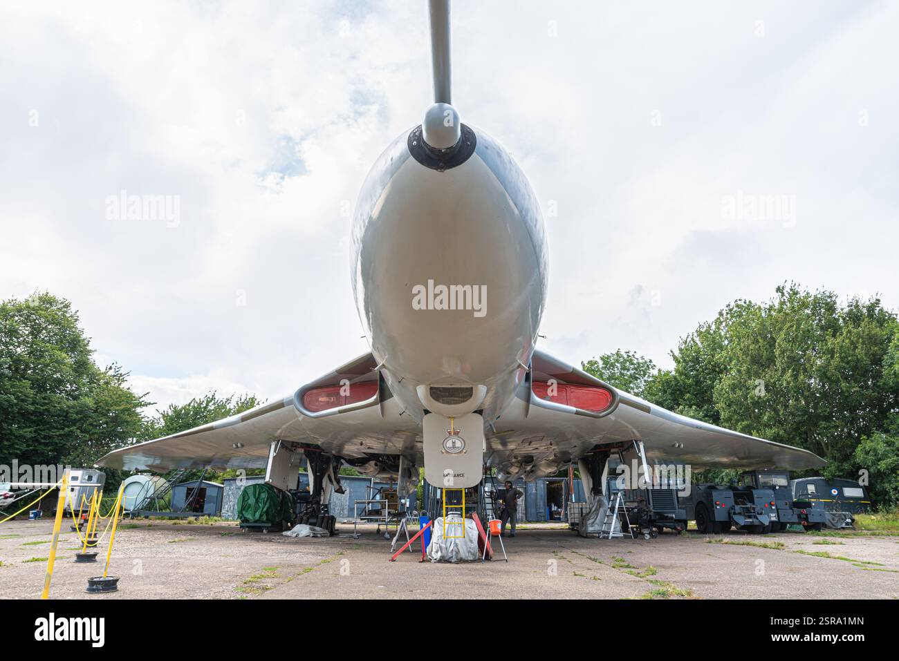 Front view of the Avro Vulcan XM655 long range nuclear bomber at ...