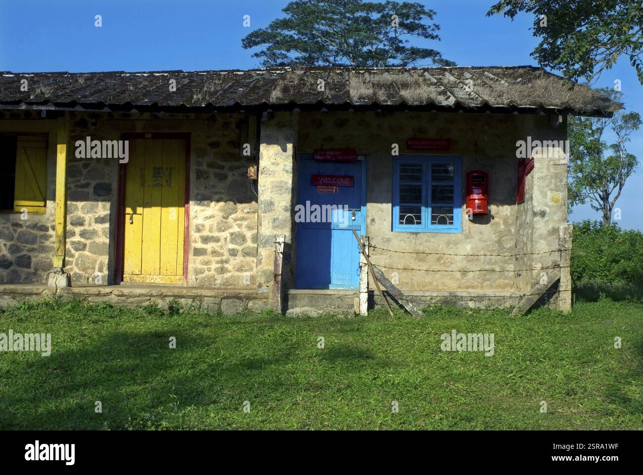 Old Post office painted with contrast colours at Vagamon, Idukki ...