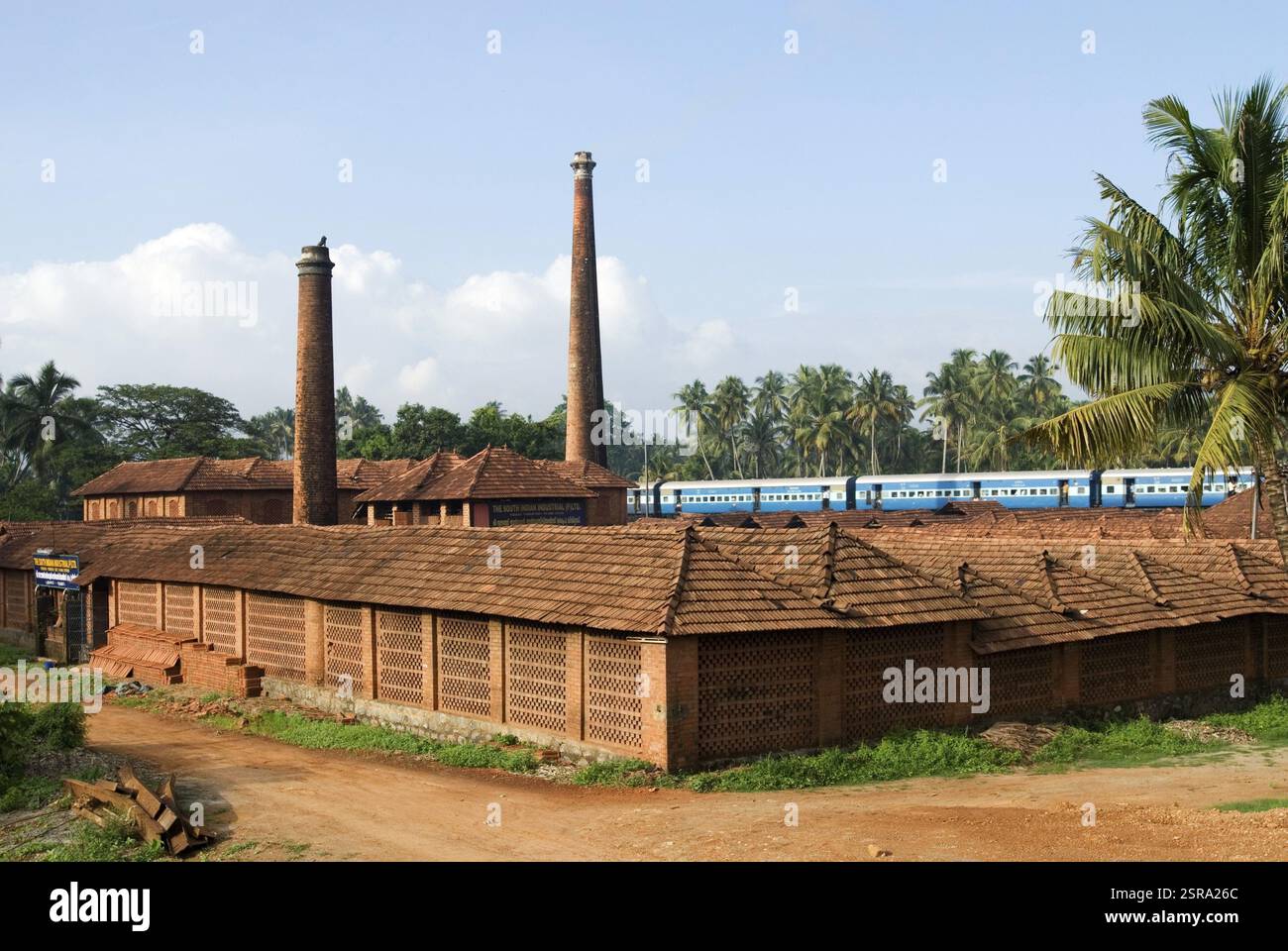 Tile factory chimneys, Thrissur Trichur, Kerala, India, Asia Stock ...