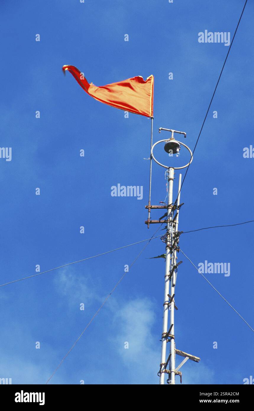 Flag post Hindu Shree Kashta Bhanjan Hanuman temple, Sarangpur, Gujarat ...