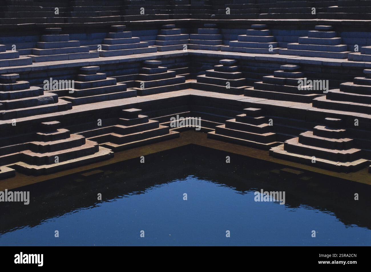 Pushkarni stepped tank, Hampi, Hospet, Karnataka, India, Asia Stock ...