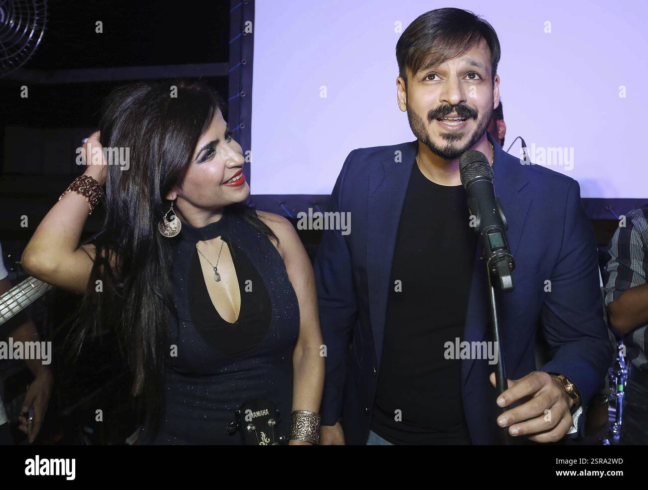 Bollywood actor Vivek Oberoi with playback singer Shibani Kashyap at ...