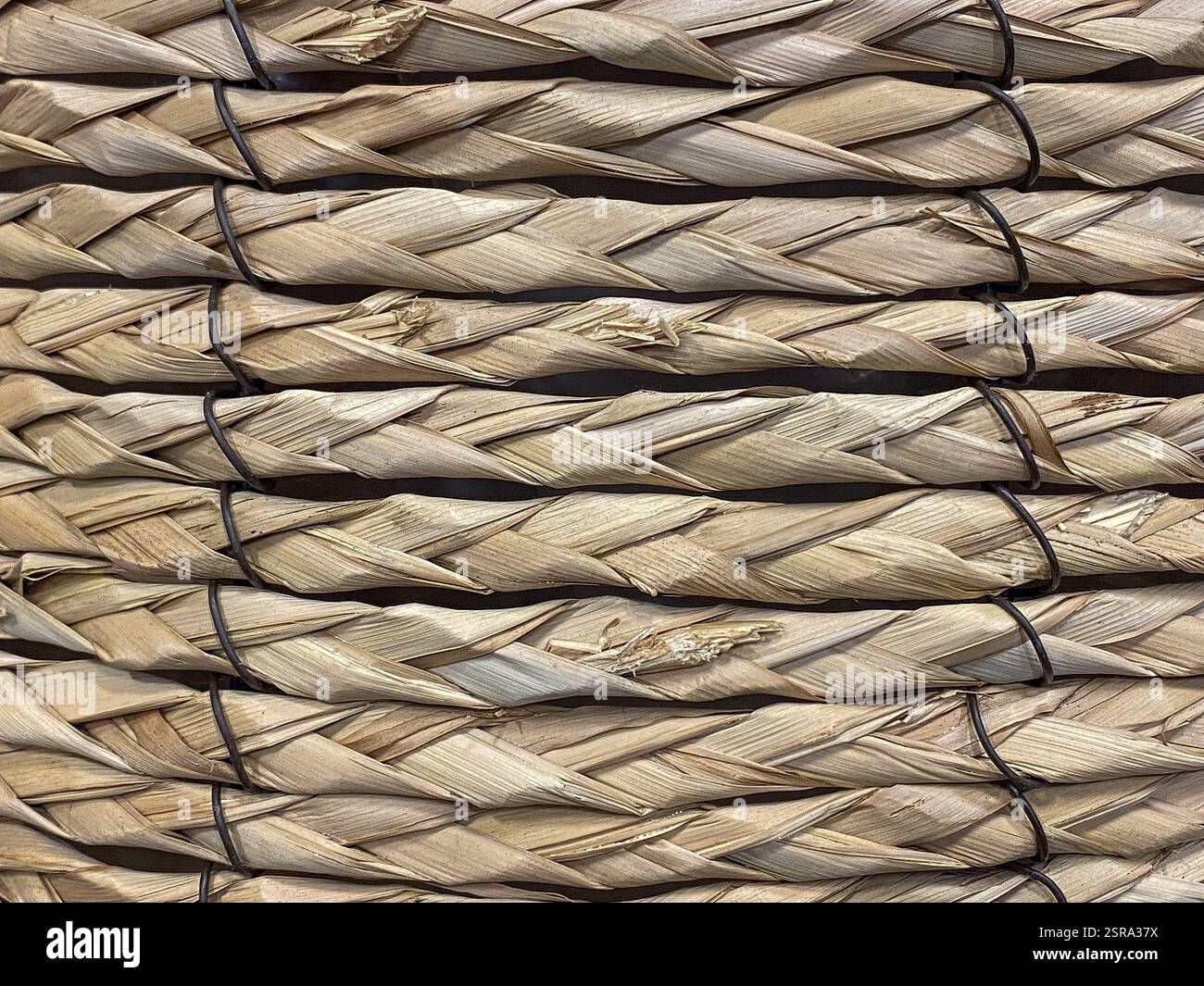 Close-Up Rustic Woven Straw Fiber Background Stock Photo - Alamy