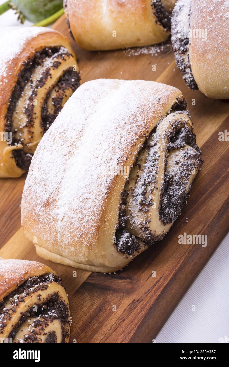 Quick Poppy Seed Rolls Stock Photo - Alamy