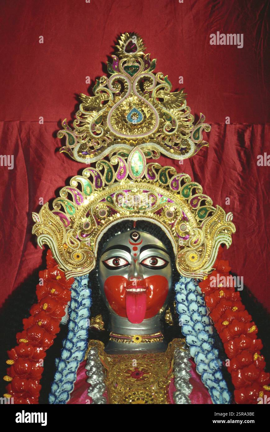 Goddess Kali idol, Assam, India, Asia Stock Photo - Alamy