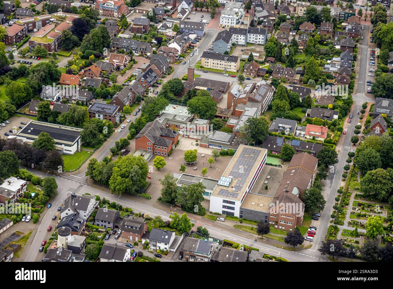 Aerial view, Vestisches Gymnasium Kirchhellen Schulstraße with ...