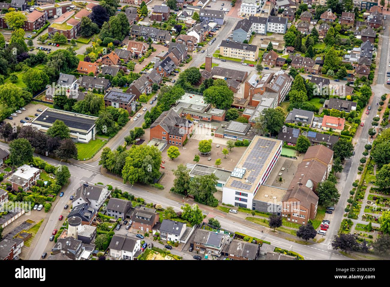 Aerial view, Vestisches Gymnasium Kirchhellen Schulstraße with ...