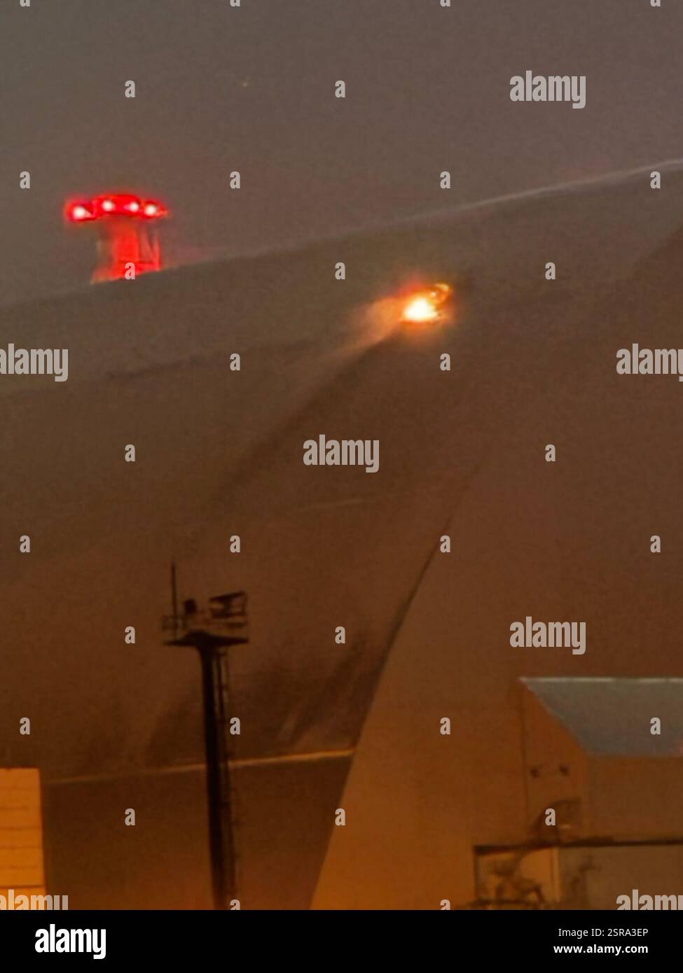 Russian drone attack on the Chornobyl Nuclear Plant. Fire is seen ...