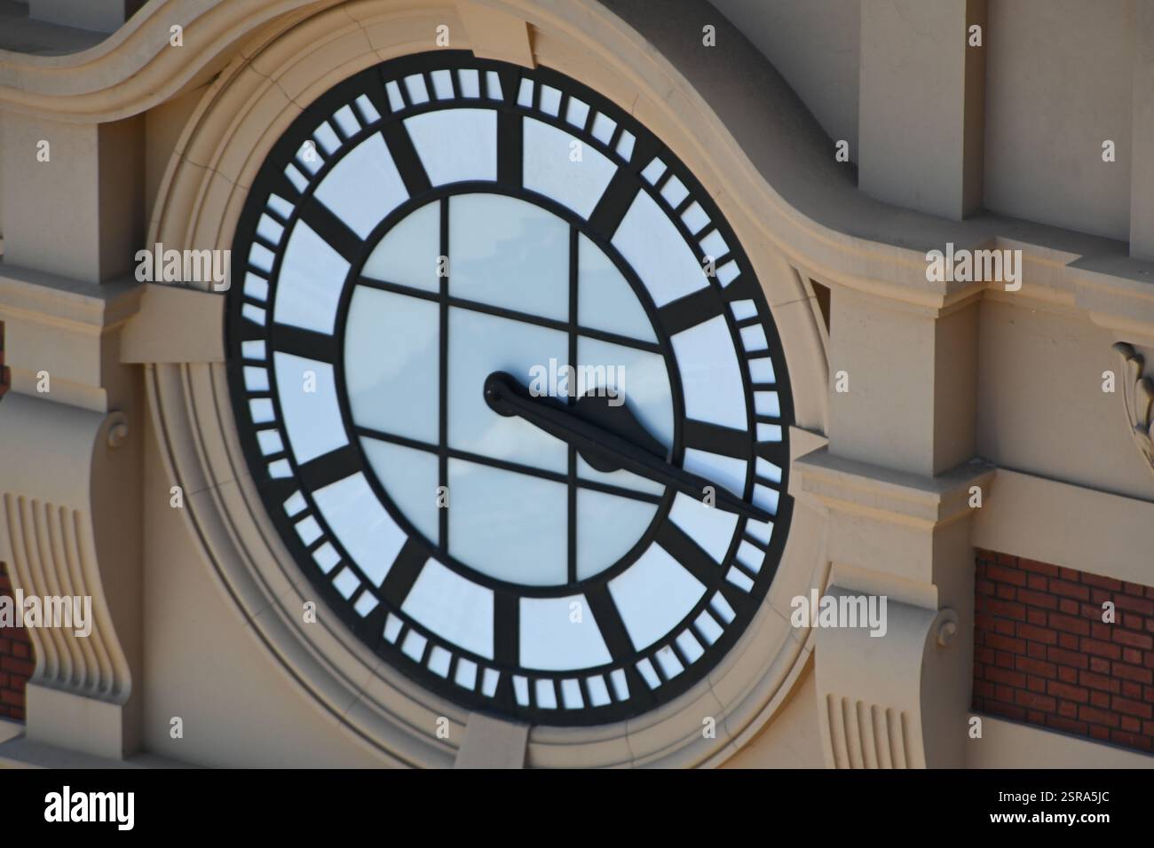 Flinders Street railway Station clock tower, decretive french renaissance style architecture ...