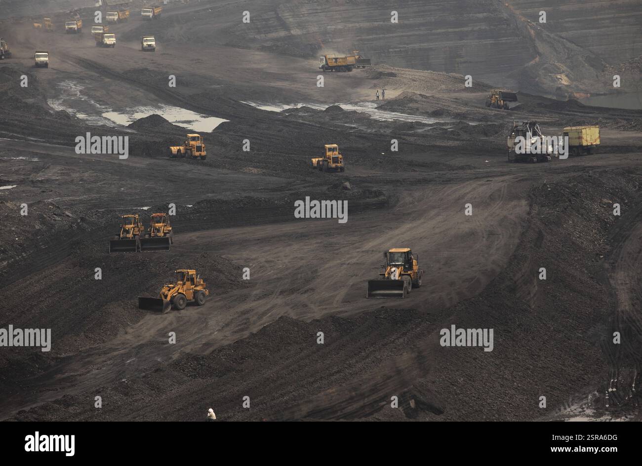 Open cast coal mines of the Mahanadi Coal Fields Limited at Jharsuguda ...