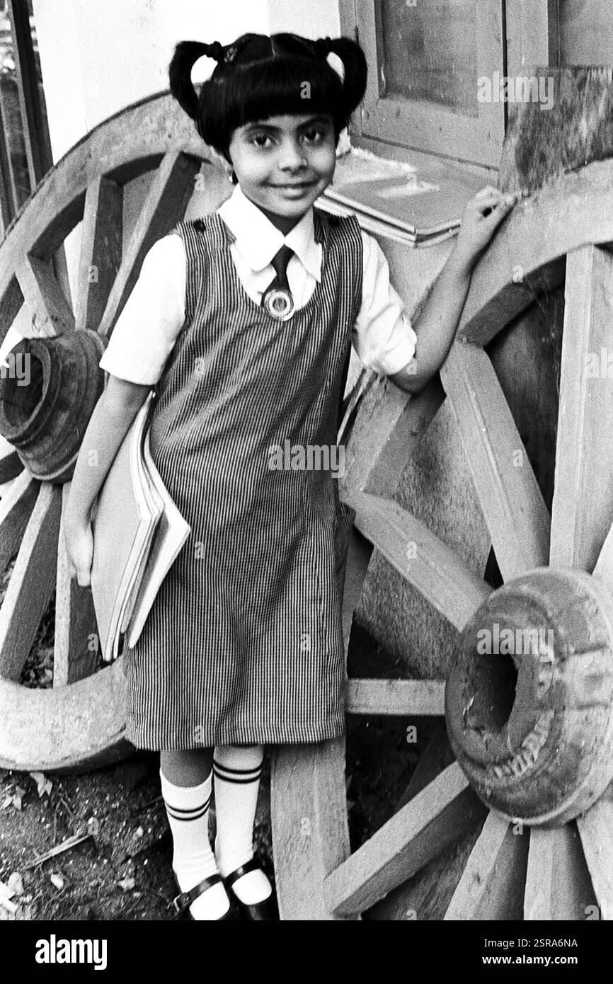 Girl pupil at Pushkarini School, Mysore, Karnataka, India, Asia Stock ...
