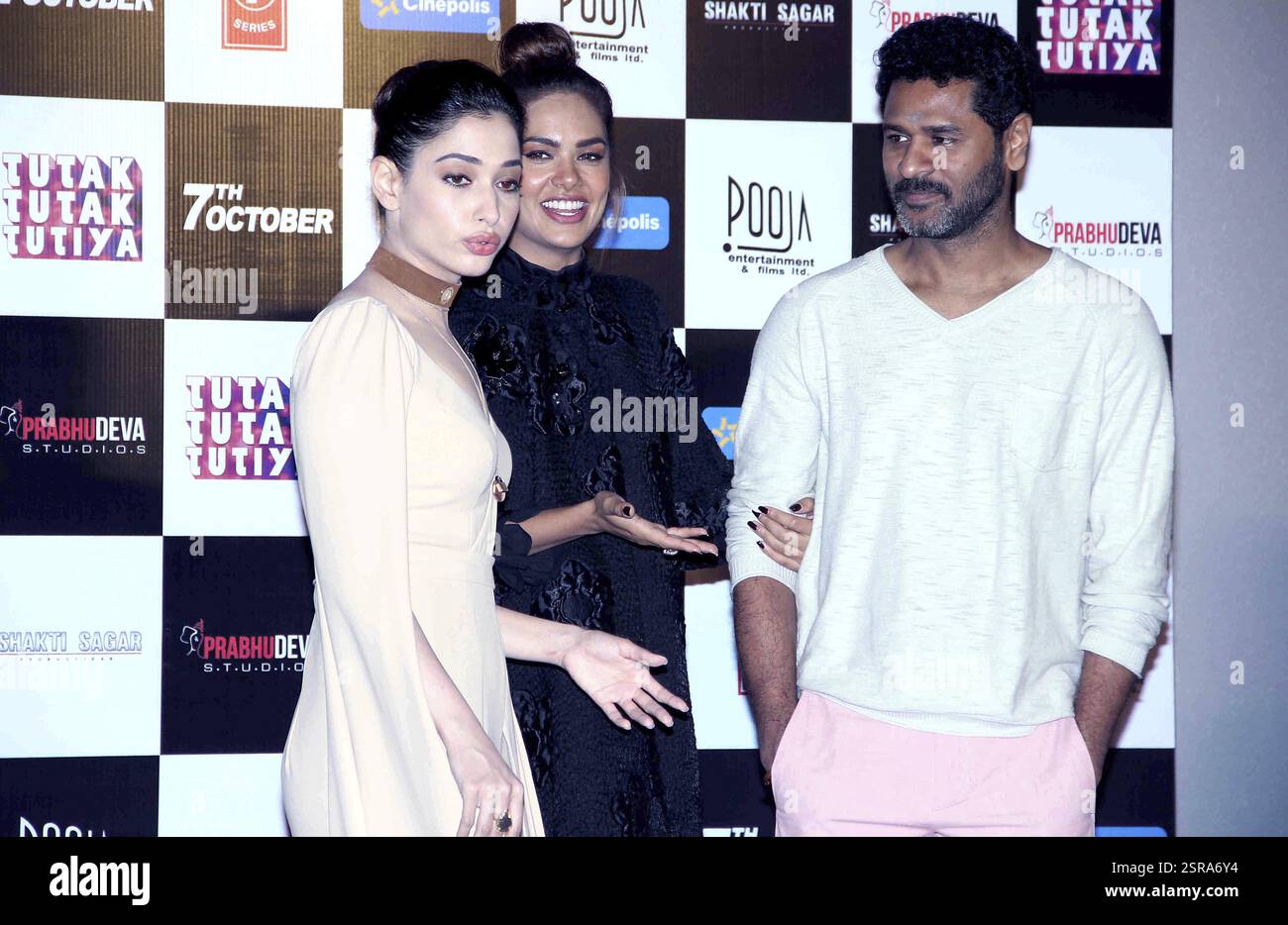 Bollywood actors Tamannaah Bhatia, Esha Gupta filmmaker and actor Prabhu Deva trailer launch of ...
