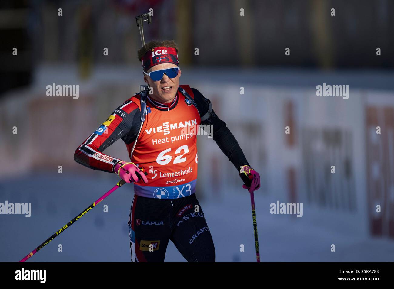 Martin Uldal of Norway at the finish line during the men's 10k sprint ...