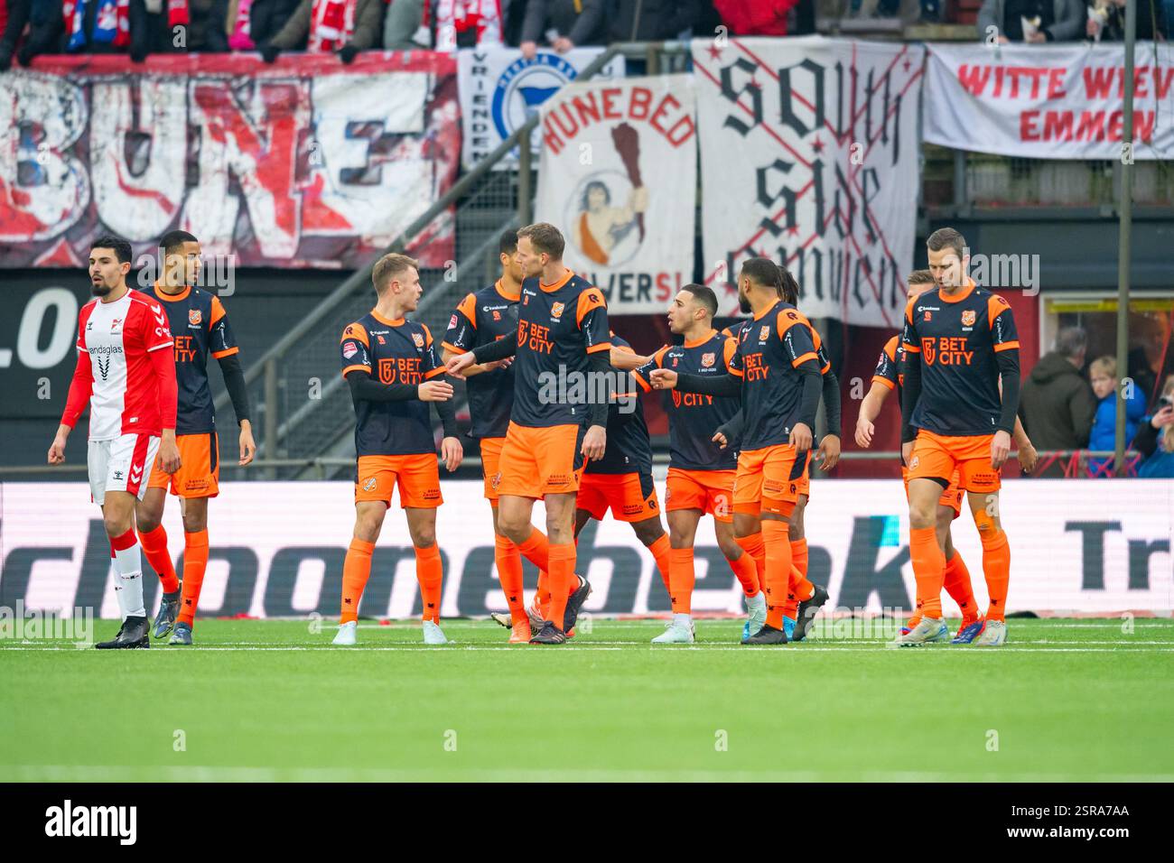 Emmen, Netherlands. 15th Feb, 2025. EMMEN, Stadium Oude Meerdijk, 15-02-2025, season 2024/2025 ...