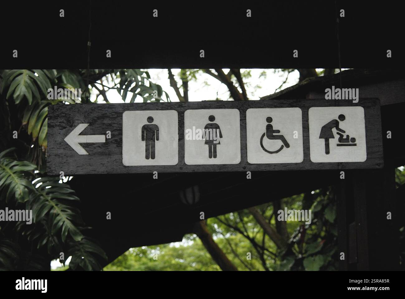Multiple toilet sign at Botanic Gardens, Singapore, Asia Stock Photo ...