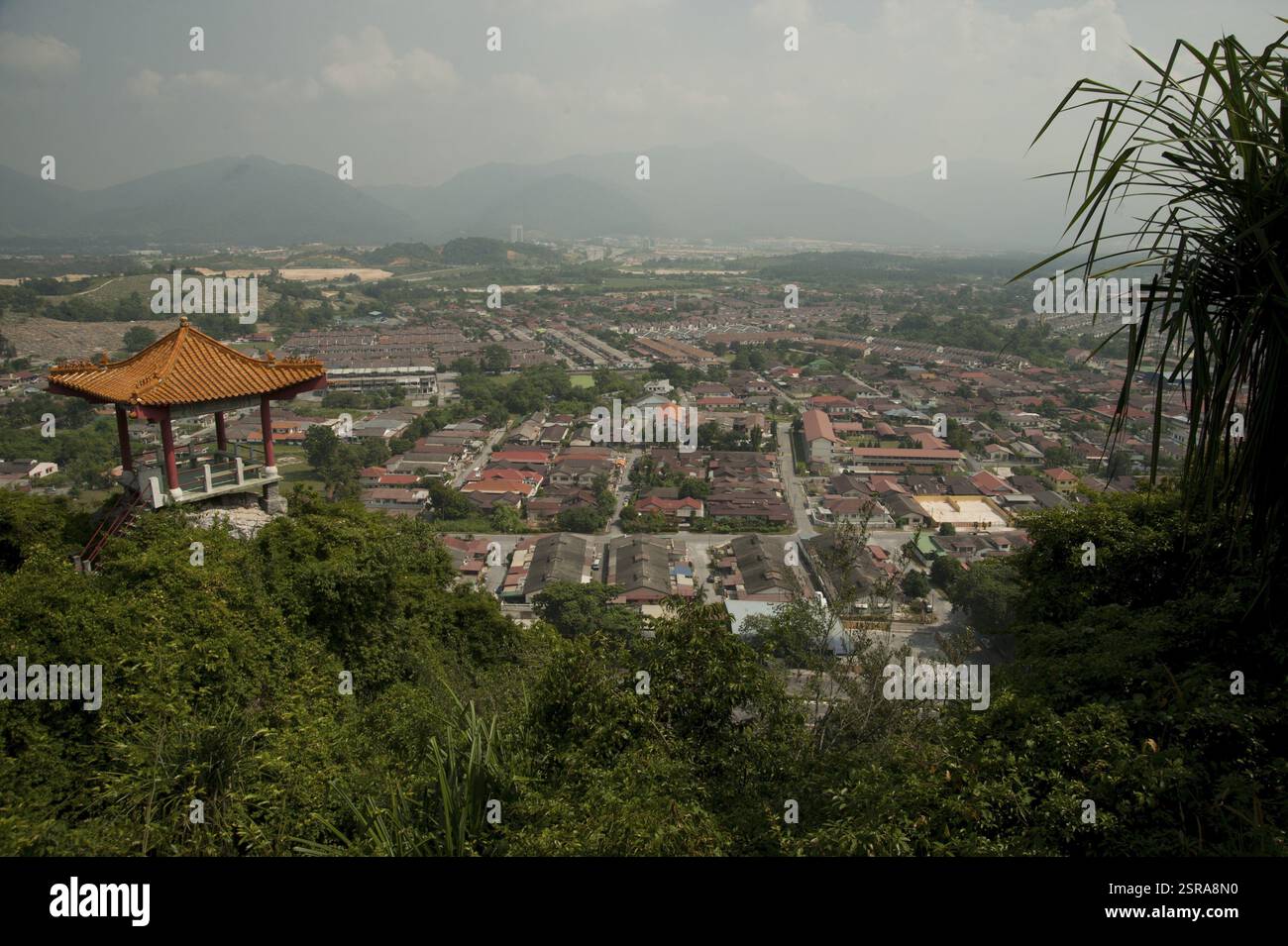 Aerial view of residential area from Perali Cave Temple, Penang ...