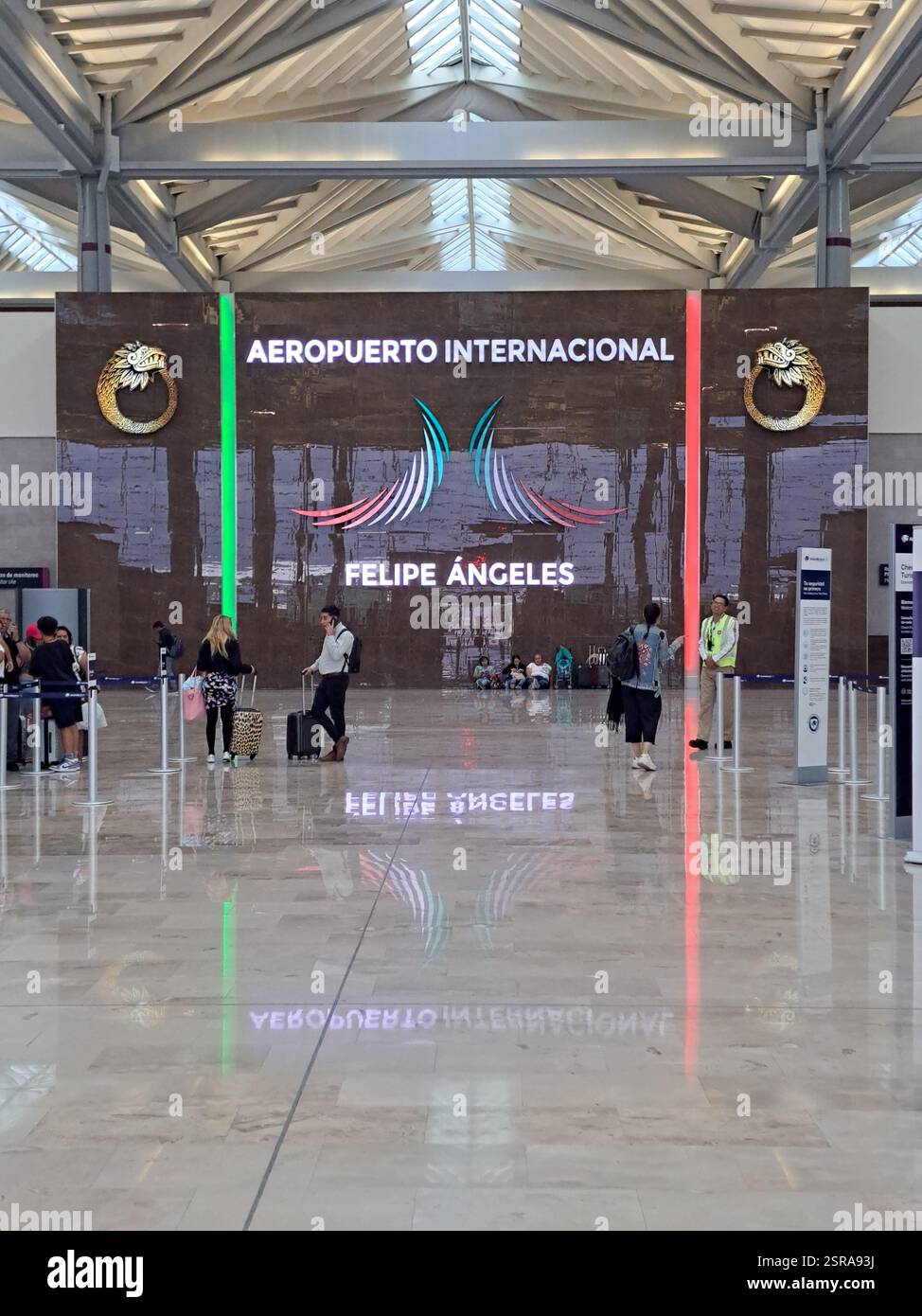 Zumpango, Edomex, Mexico - Jul 28 2023: Interior of the Felipe Angeles ...