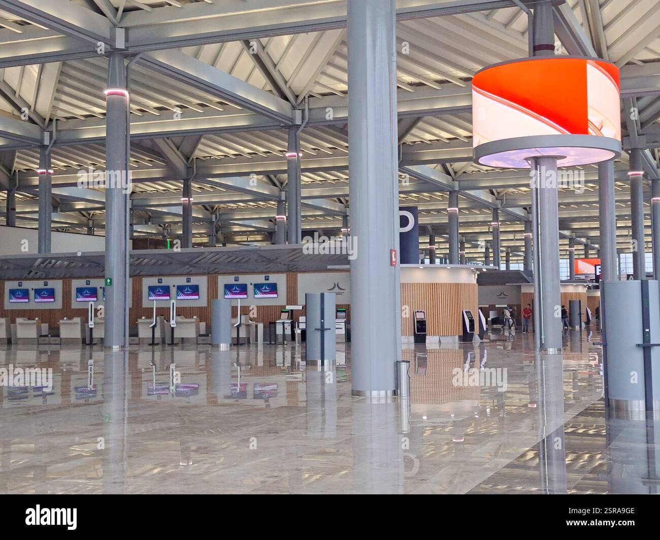 Zumpango, Edomex, Mexico - Jul 28 2023: Interior of the Felipe Angeles ...