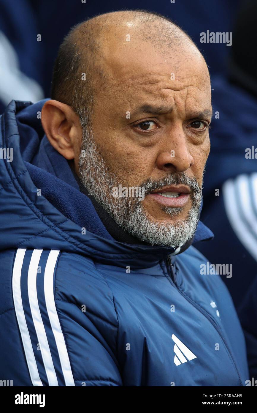 LONDON, UK - 15th Feb 2025: Nottingham Forest Head Coach Nuno Espirito ...