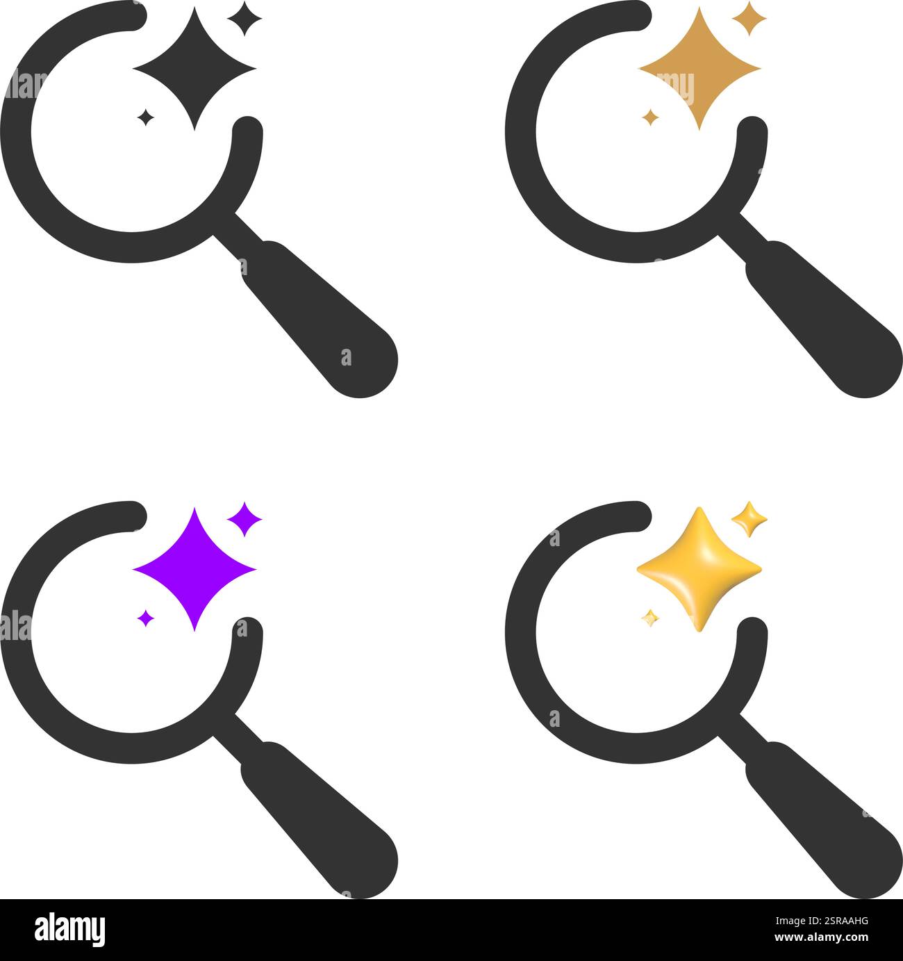 Ai search icon magnifying Stock Vector Images - Alamy