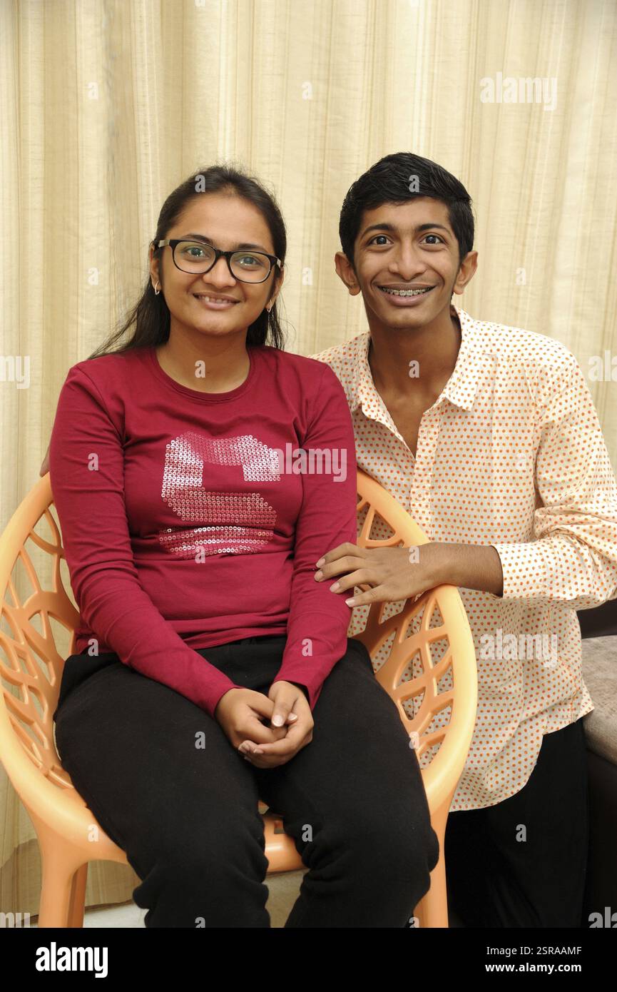 Brother and Sister smiling, India, Asia, MR#364, Asia Stock Photo - Alamy