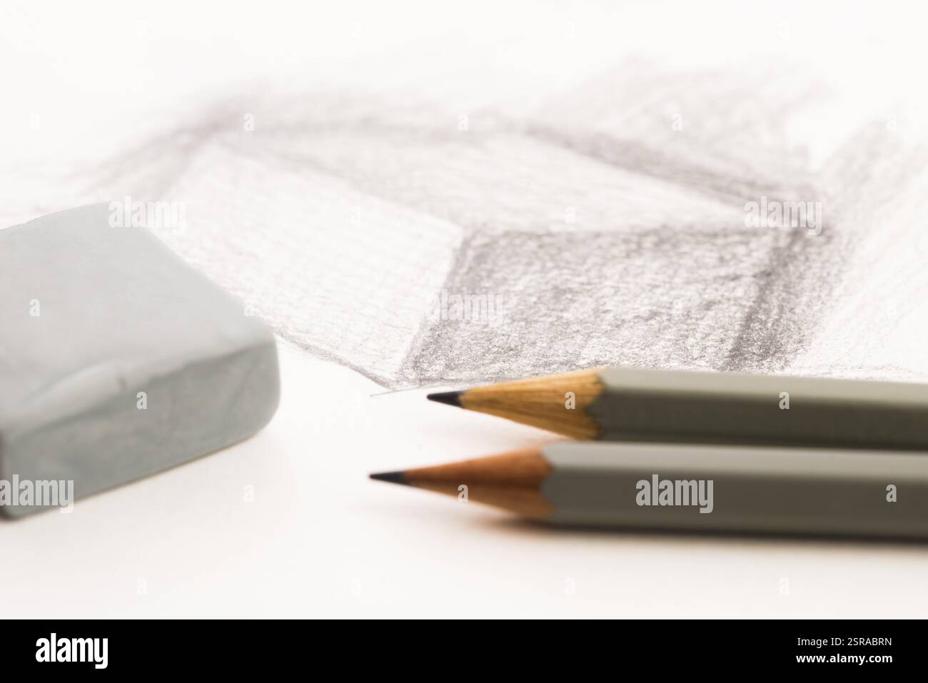 Drawing of artist by pencil on paper Stock Photo - Alamy