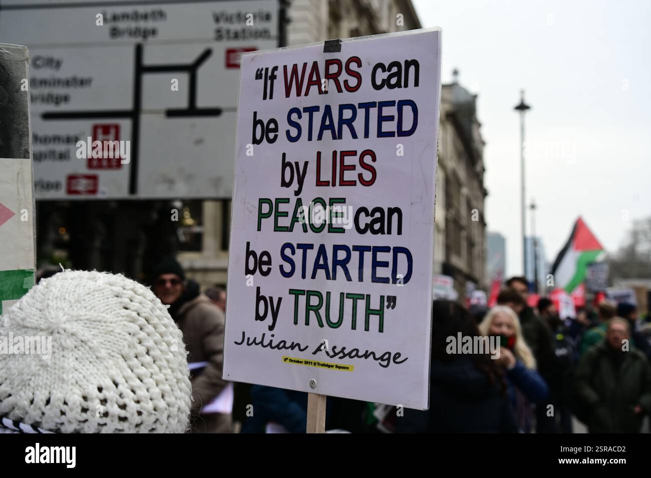 LONDON, UK. 15th Feb, 2025. Thousands assembled at the Whitehall ...