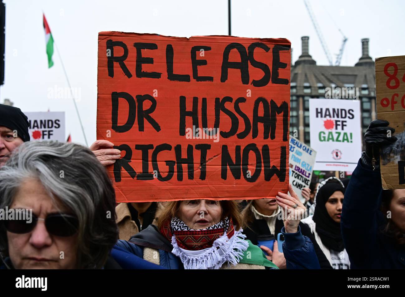 LONDON, UK. 15th Feb, 2025. Thousands assembled at the Whitehall ...