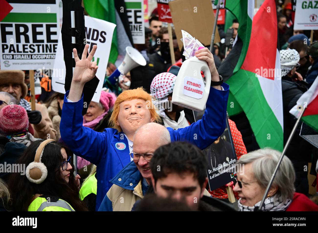 LONDON, UK. 15th Feb, 2025. Thousands assembled at the Whitehall ...
