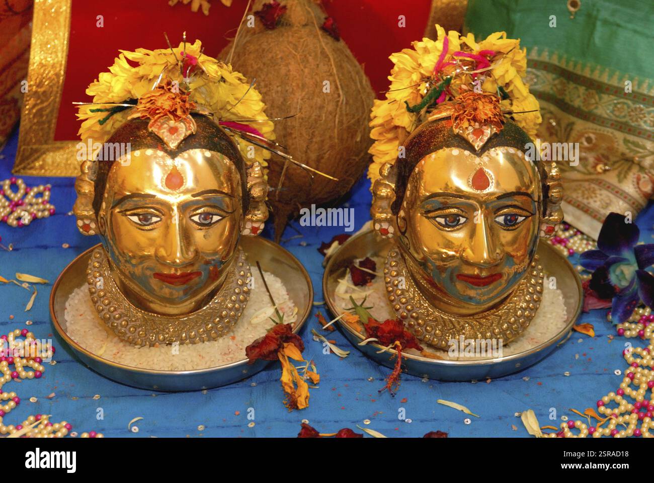 Statue of goddess Gauri, Ganesh Ganpati festival Bombay Mumbai ...