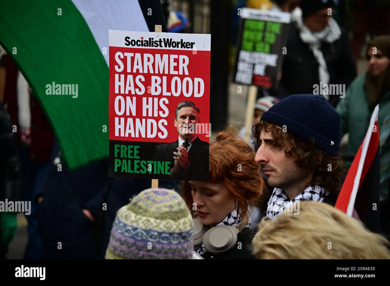 LONDON, UK. 15th Feb, 2025. Thousands assembled at the Whitehall ...