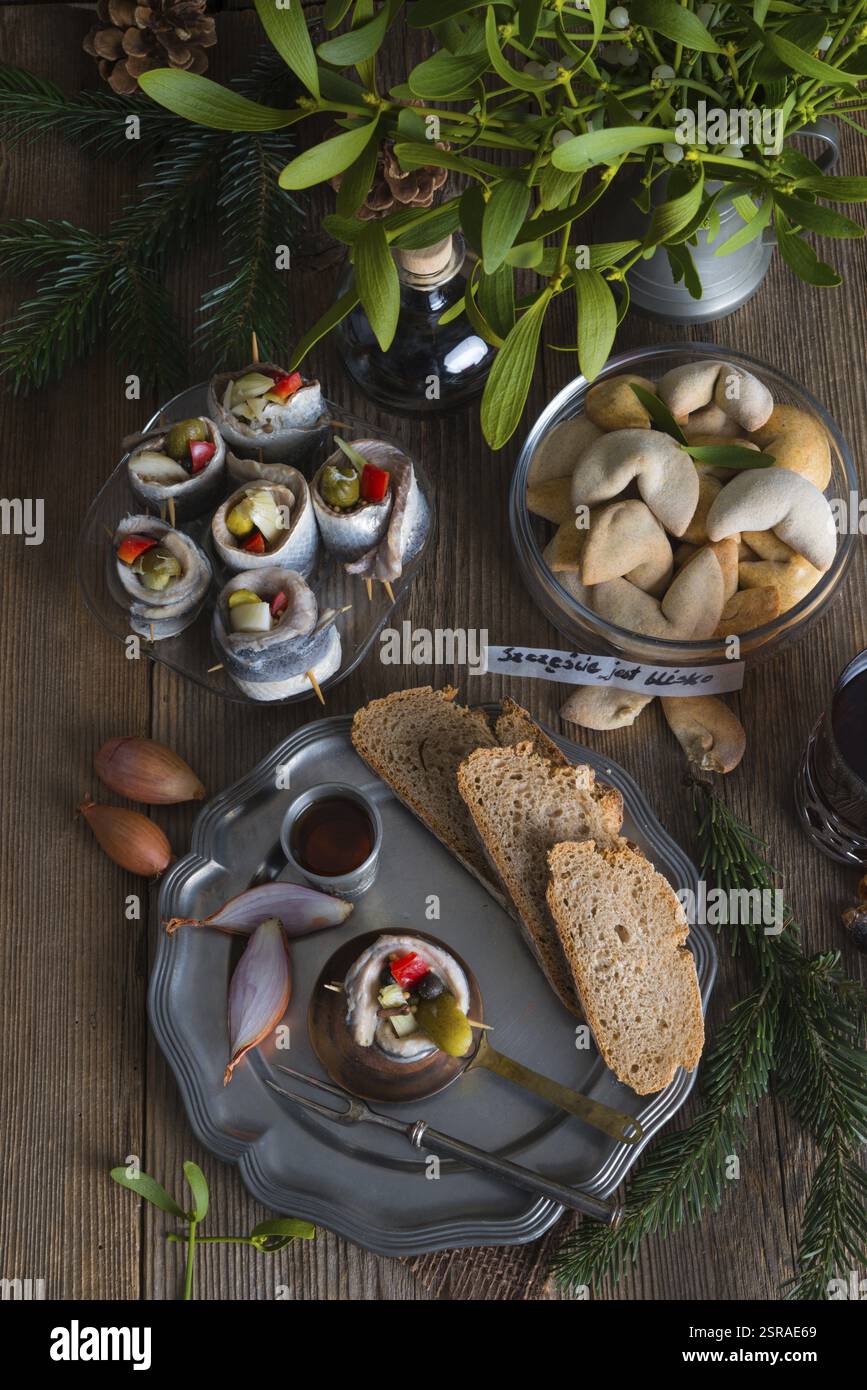 Rollmops - pickled herring fillets Stock Photo - Alamy
