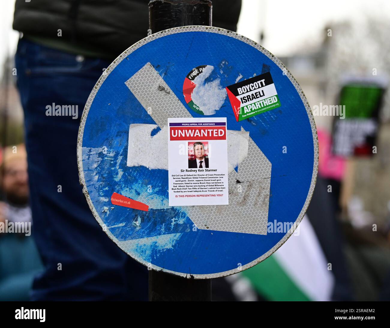 LONDON, UK. 15th Feb, 2025. Thousands assembled at the Whitehall ...