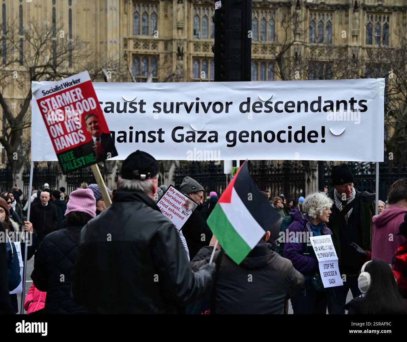 LONDON, UK. 15th Feb, 2025. Thousands assembled at the Whitehall ...