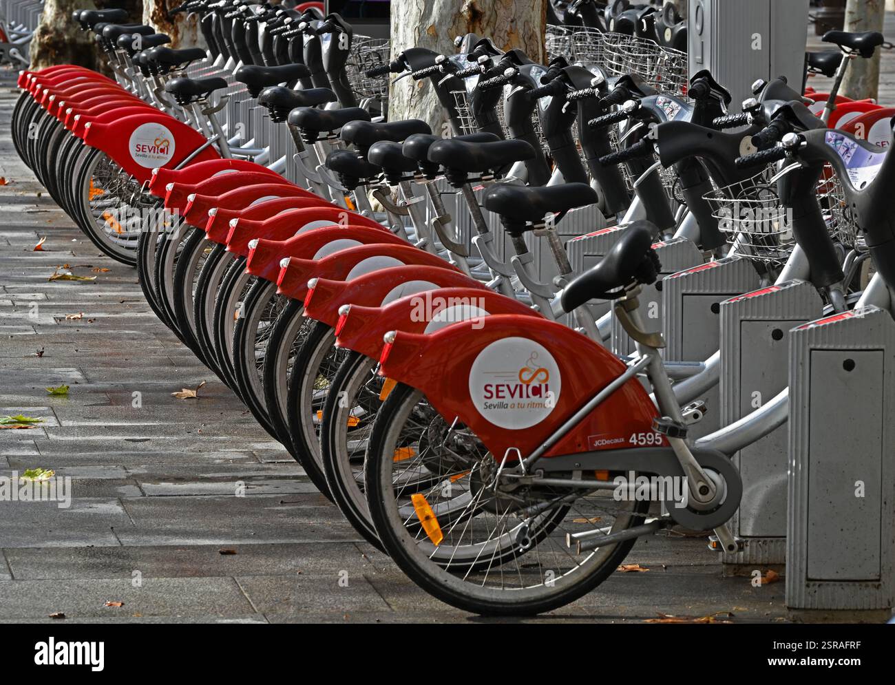 Row of Eco Hire Bike Stock Photo - Alamy