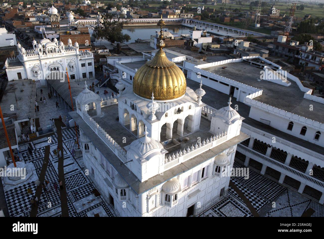Aerial view of baba bakala gurudwara near Amritsar, Punjab, India, Asia ...