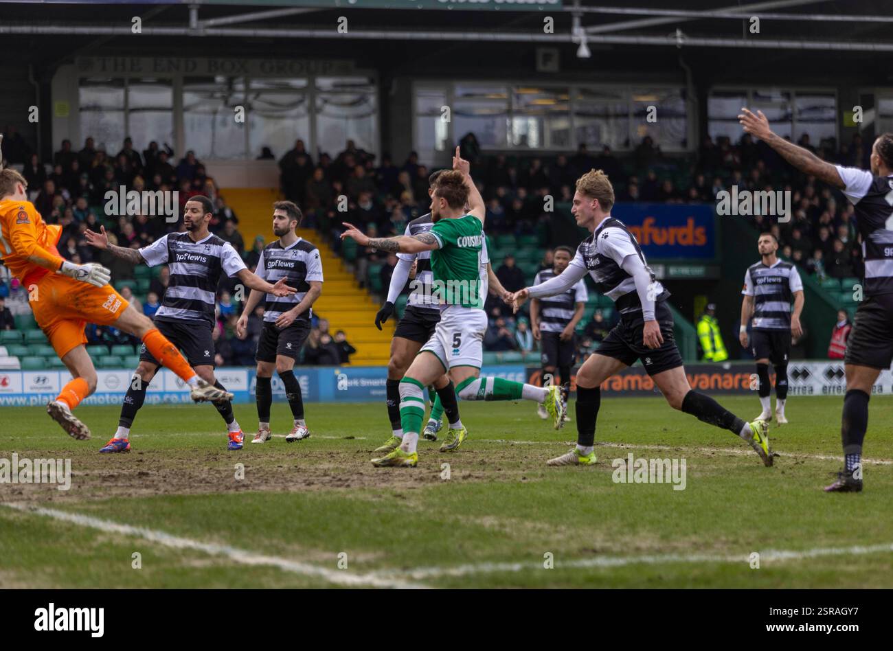 Finn Cousin-Dawson of Yeovil Town Celebrates scoring his clubs first ...