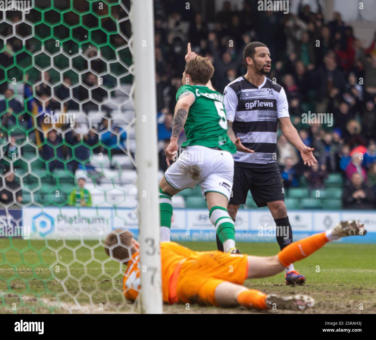 Finn Cousin-Dawson of Yeovil Town Celebrates scoring his clubs first ...