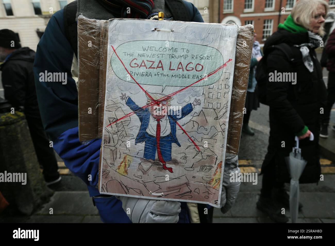 Dublin, Ireland - 15th February 2025 - a cartoon of US President Donald ...