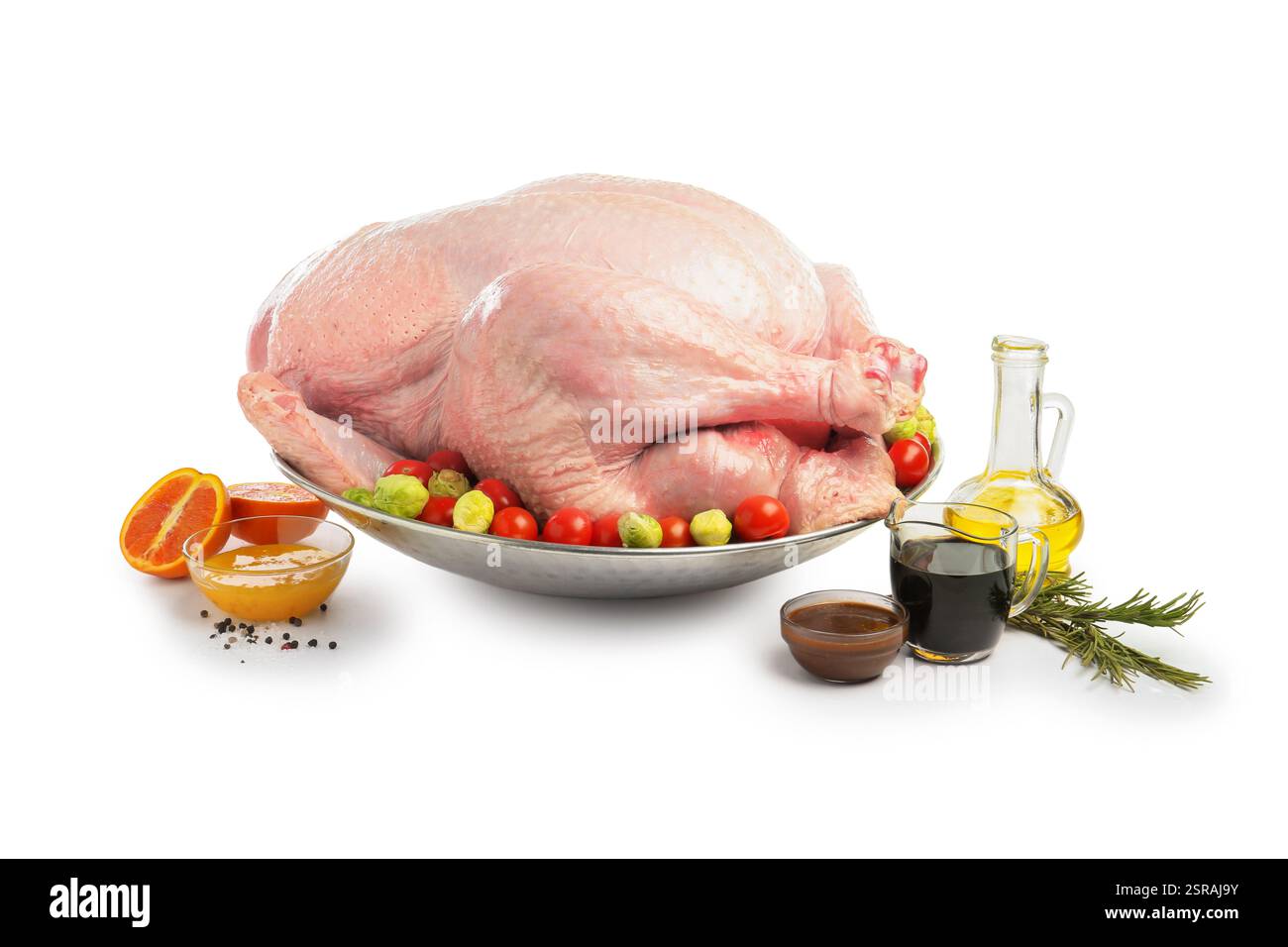 Whole chicken ingredients cooking Cut Out Stock Images & Pictures - Alamy