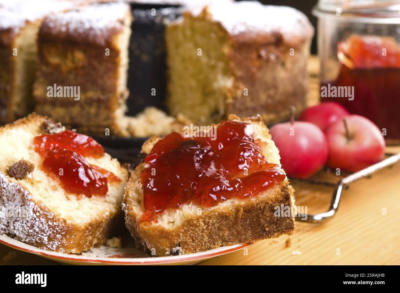 Traditional Polish Cake with apple marmelade, lodz, poland Stock Photo ...