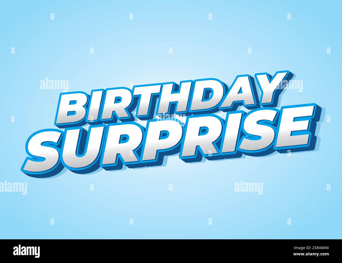 Birthday surprise. Text effect design for a balloon shop or cake shop ...