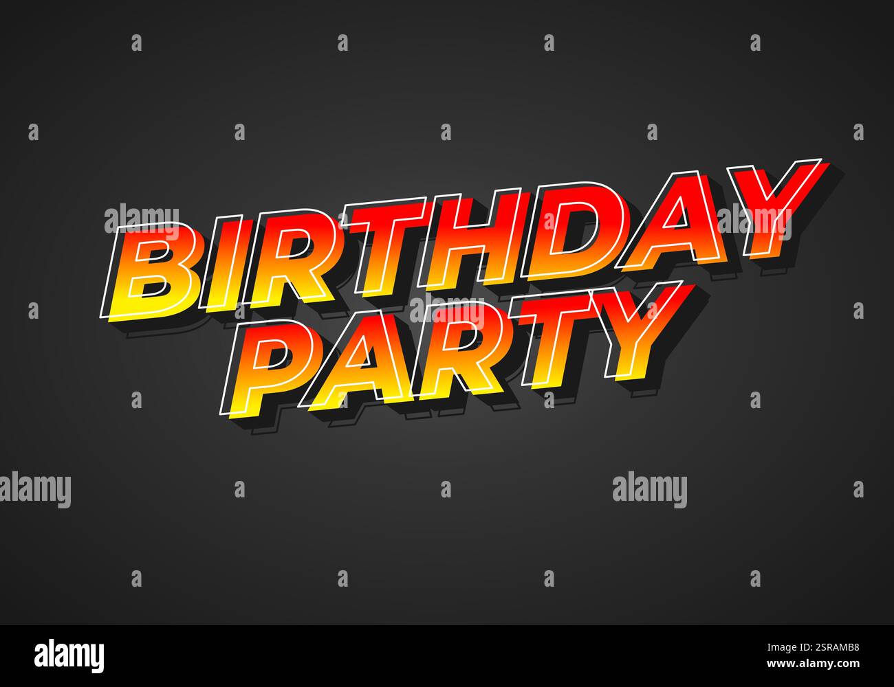 Birthday party. text effect design for party needs, online or print ...