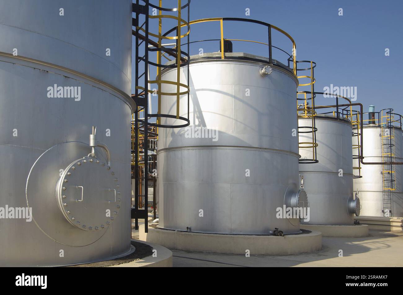 Ladder for climbing up Storage Tank, India, Asia Stock Photo - Alamy