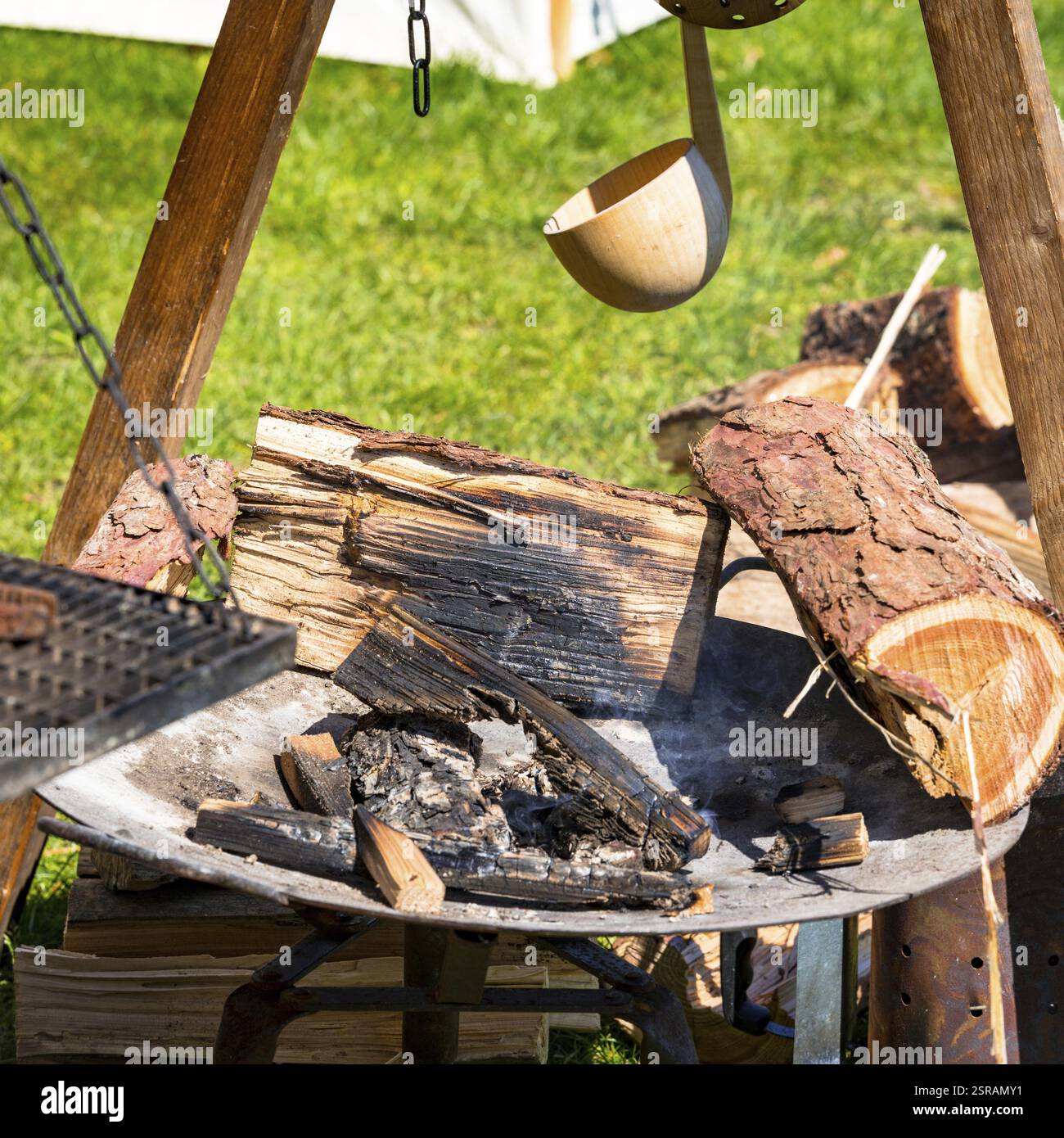 Boiling over the fire Stock Photo - Alamy